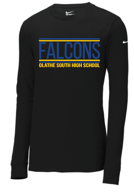 Falcons OSHS Blue & Gold Long Sleeve Tee | Falcon Landing | Olathe ...